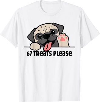 BDAZ 67 Treats Please Lustiger Mops T-Shirt