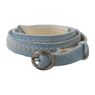 Costume National Himmelblauer Lederg&uuml;rtel - Stilvolle Schnalle - - Accessories - Damen - Blau - ONE SIZE