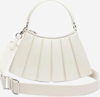 Lacoste Handtasche Lacoste Petit sac Lenglen Dfil en cuir - Cristalline