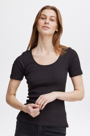 Oxmo T-Shirt OXIsan 2er-Pack Basic T-Shirt aus Rippstoff