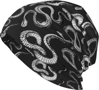 Generic Unisexe Chapeau Chaud Croquis Drôle De Serpent Cool Hiver Chapeau DÉté Classique Bonnet De Trawler Respirant Classics Basic Beanie pour Pêche Hiver Ca