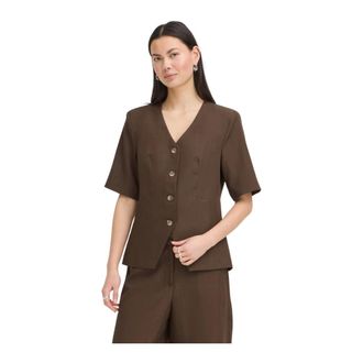 Ichi Ichi, Femme, Blouses et Chemises, Brun, Taille: 46 FR Blouses
