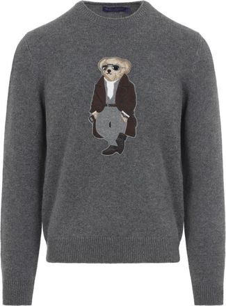 Ralph Lauren Homme, Pulls, Gris, Taille: M Bear Pullover 790P05453001