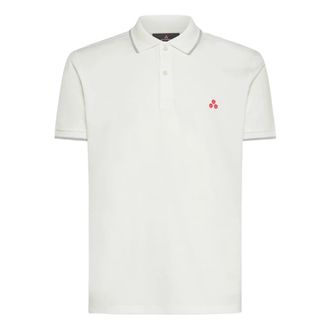 Peuterey Wei&szlig;es Poloshirt mit gesticktem Logo - - Tops - Herren - Wei&szlig; - S