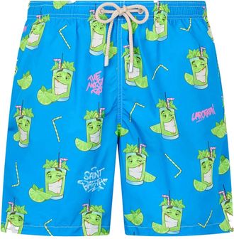 MC2 Saint Barth Homme, Maillots de bain, Bleu, Taille: XL Lighting Swim Shorts