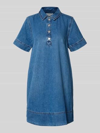 Moss Copenhagen Knielanges Jeanskleid mit Druckknopfleiste Modell Turo Alena