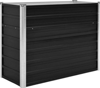 Fimei Fimei - Lit sur&eacute;lev&eacute; de jardin Anthracite 100x40x77 cm Acier galvanis&eacute;