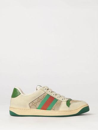 Gucci Baskets basses Screener en cuir et coton avec monogramme GG