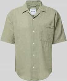 Only & Sons Relaxed Fit Freizeithemd aus Baumwoll-Leinen-Mix Modell CAIDEN