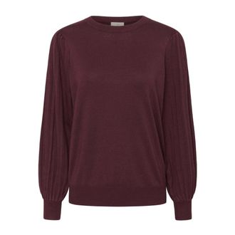 Kaffe Femme, Pulls, Rouge, Taille: 42 FR Pull en Tricot Windsor Wine