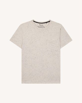 Faguo T-shirt &eacute;cru & bleu marine coton - OLONNE