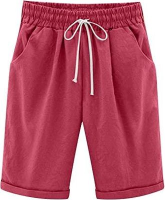 Generic Blingko Short Cargo Femme Et RandonnéE Outdoor Loisir Short Court à Taille élastique avec Poches Bermudas Pantalon Court Chic Couleur Unie Short dété 