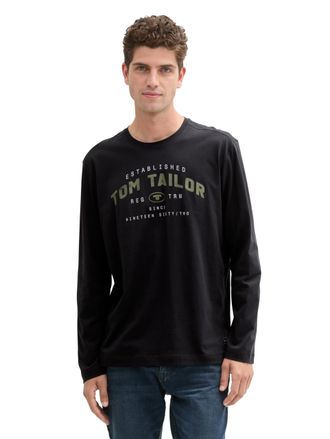 Tom Tailor Tom Tailor Herren 1039895 Longsleeve T-Shirt, 10916 - Almost Black, L EU