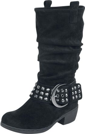 Black Premium by EMP Damen schwarze Stiefel mit Schnalle EU40