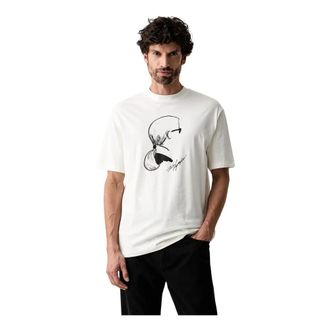 Karl Lagerfeld Grafik-T-Shirt - - Tops - Herren - Beige - XL