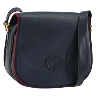 Gucci Sac bandouli&egrave;re en cuir Pre-owned - Femme - Pre-owned - Bleu - Taille: ONE Size