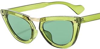 Generic Lunettes de soleil triangulaires à petite monture oeil de chat 2025 pour hommes et femmes pour tir de rue lunettes de soleil en plein air plage ombre 