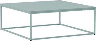Oviala Table basse carrée moderne L90 cm vert sauge