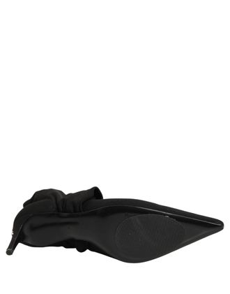 Dolce & Gabbana Womens Black Stretch Socks Heels Ankle Boots Shoes Elastane Nylon Viscose