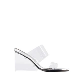 Alexander McQueen Transparente Leder Absatzmules - - Shoes - Damen - Wei&szlig; - 40 EU