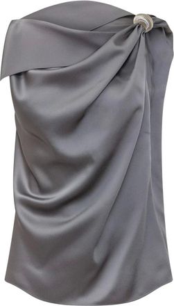 Lanvin Femme, Tops, Gris, Taille: 40 FR Arp&egrave;ge Ring Draped Top