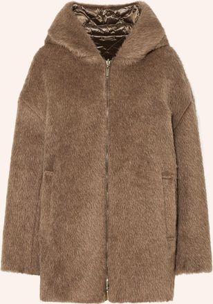 Max Mara Daunenmantel Spacefe Zum Wenden Mit Alpaka Und Kunstfell braun