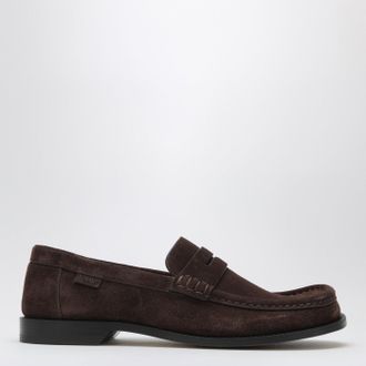 Loewe Campo Loafer aus braunem Velours-Kalbsleder