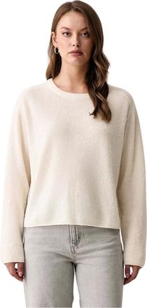 Marc O'Polo Pull en maille &agrave; col rond - Femme - Pulls - Beige - Taille: 44 FR