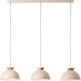 Brilliant 158 x 100 x 25 cm, 3 x E14, raccourcissable, m&eacute;tal/bois, naturel/beige 158 x 100 x 25 cm, 3 x E14, raccourcissable, m&eacute;tal/bois, naturel/beige