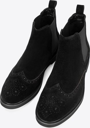 Wittchen Herren-Chelsea-Boots aus schwarzem Wildleder