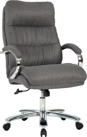 Duo Collection Chefsessel Federico | B&uuml;rostuhl Webstoff | belastbar bis 180 kg (Grau)