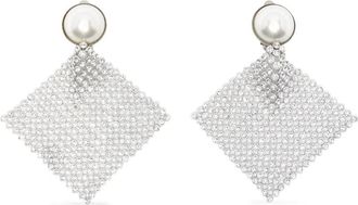 Rosantica Frizz embellished clip-on earrings - Silber