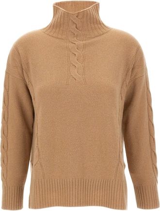 KANGRA Femme, Pulls, Brun, Taille: 40 FR Pull Col Haut Tricot