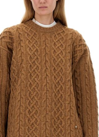 Moschino Oversize Jersey Virgin Wool Sweater - Beige