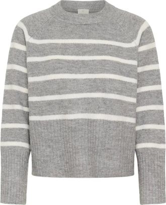 Kaffe Femme, Pulls, Gris, Taille: 44 FR Maille ras du cou