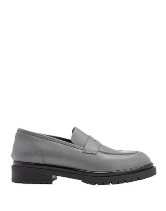 8 by YOOX LEATHER ROUND-TOE PENNY LOAFER