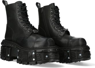 New Rock M-TANK083-C1 Stiefeletten Schwarz Mid Boots - 43