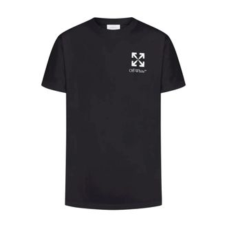 Off-white Homme, Tops, Noir, Taille: 2XL T-shirt slim à manches courtes avec petit design flèche