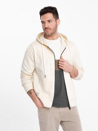 Ombre Kapuzenpullover BASIC Herren Sweatshirt mit Rei&szlig;verschluss und Kapuze