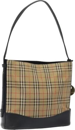 Burberry Pre-owned Toile sacs-ports-paule - Femme - Pre-owned - Beige - Taille: ONE Size