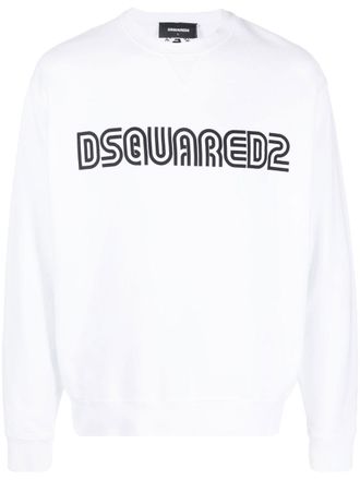 Dsquared2 sweat en coton à logo imprimé - Blanc