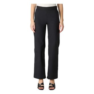 Manila Grace Straight Hosen - - Trousers - Damen - Schwarzk - S
