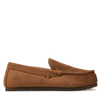 Tommy Hilfiger Hausschuhe Tommy Hilfiger Driver House Shoe FM0FM05224 Braun