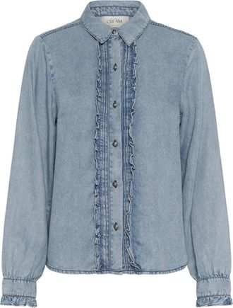 Cream Femme, Blouses et Chemises, Bleu, Taille: 36 FR Chemises