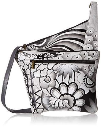 Anuschka Anna par Anuschka Femme en cuir véritable asymétrique Taille M Peint à la main, multicolore (Patchwork Pewter), Taille unique