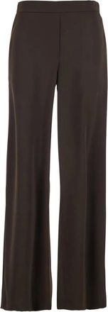P.A.R.O.S.H. pantalon palazzo &agrave; taille &eacute;lastique - Marron