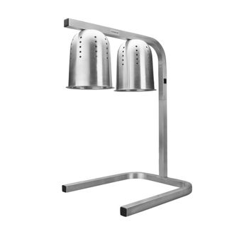 Lacor Lacor - 69061 - Doppel-Infrarot-Heizlampe, Hält Geschirr warm, Eimer, Höhe einstellbar zwischen 39 und 53 cm, Enthält zwei Glühbirnen, professionelle 