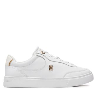 Tommy Hilfiger Sneakers Tommy Hilfiger Essential Chic Court Sneaker FW0FW08322 Wei&szlig;