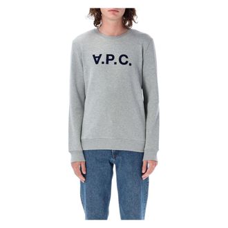 A.P.C. A.p.c., Homme, Sweatshirts et sweats &agrave; capuche, Gris, Taille: S SweaT-shirt Gris Chin&eacute;