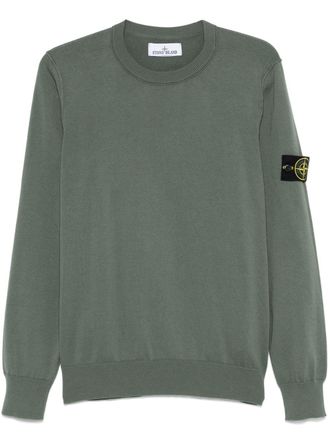 Stone Island sweat en coton à patch Compass - Vert